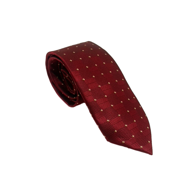 Corbata Vino con detalles amarillos - Bassil